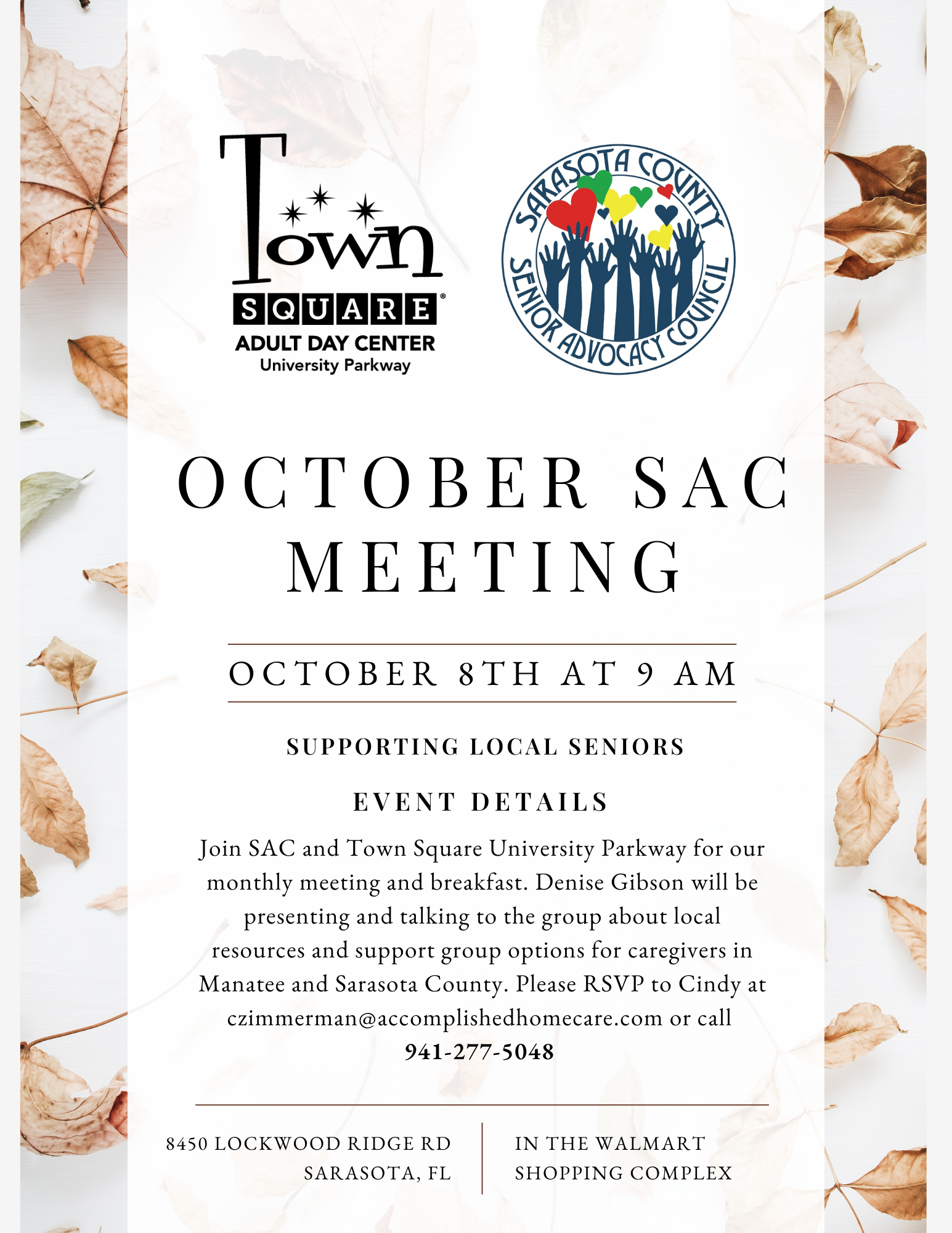 October SAC Meeting - Town Square